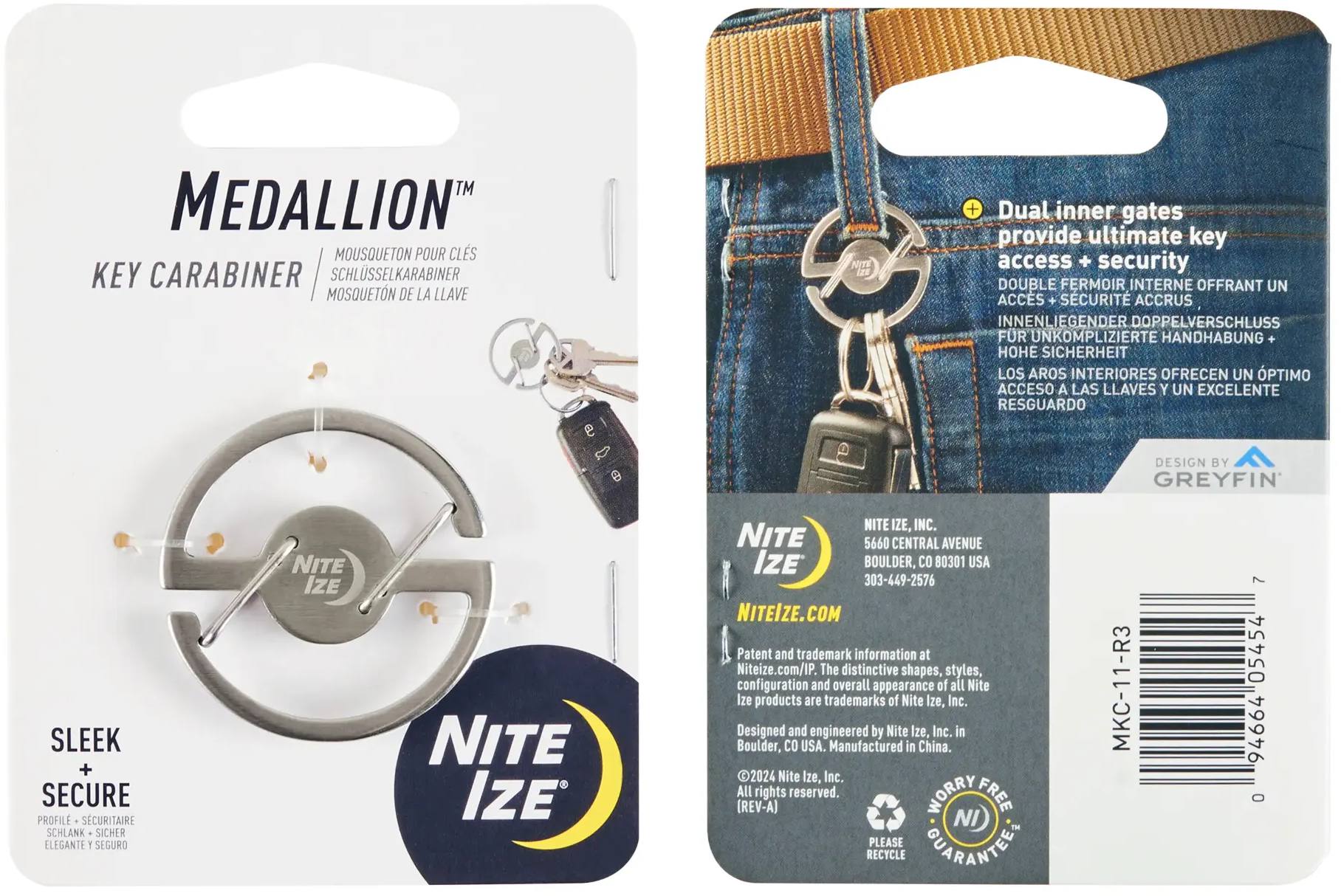 Medallion Key Carabiner Stainless Steel Nite Ize Keyring