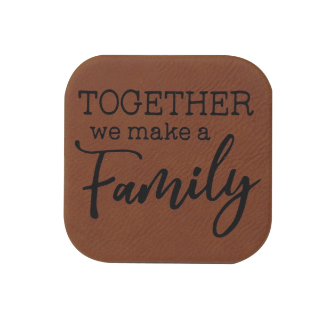 Personalised Faux Leather Square Fridge Magnet