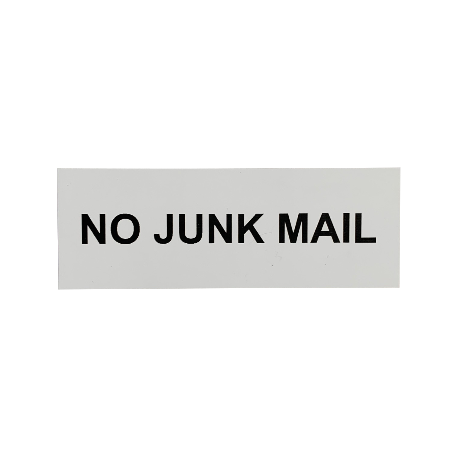 No Junk Mail sign